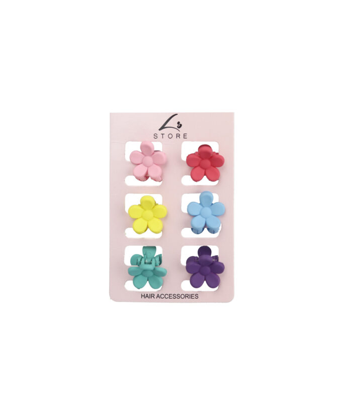 Mixed Colour Flower Hair Clip Set 6pk – LookSharpStore