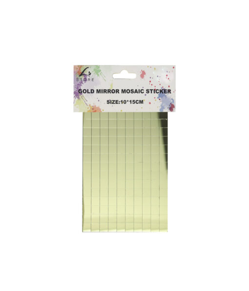 Gold Mirror Mosaic Tile Sticker 10x15cm – LookSharpStore