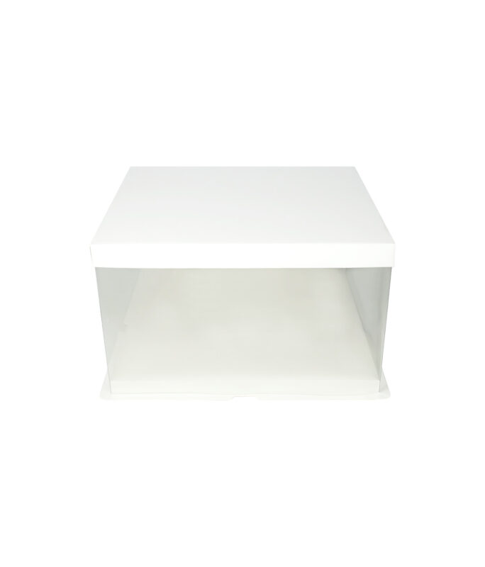White Single Layer Transparent Cake Box 10in – LookSharpStore