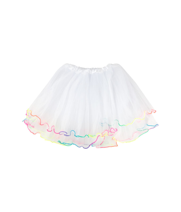 White Tutu With Rainbow Fringe – LookSharpStore