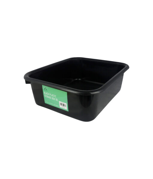 Black Plastic Storage Box 10L – LookSharpStore