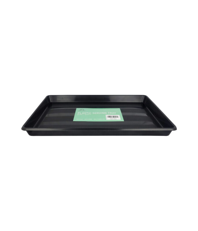 Black Square Serving Plastic Tray – LookSharpStore