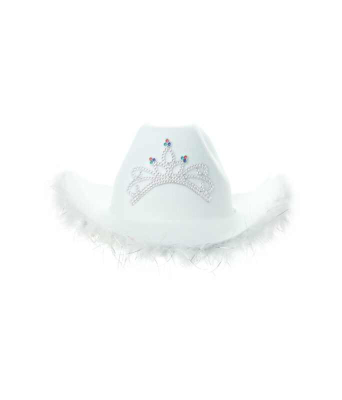 White Cowboy Hat With Feathers – LookSharpStore