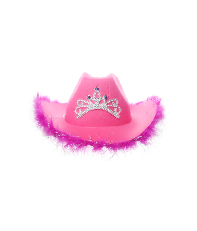 Hot Pink Cowboy Hat With Feathers – LookSharpStore