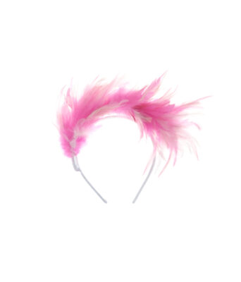 Light Pink & White Feather Headband – LookSharpStore