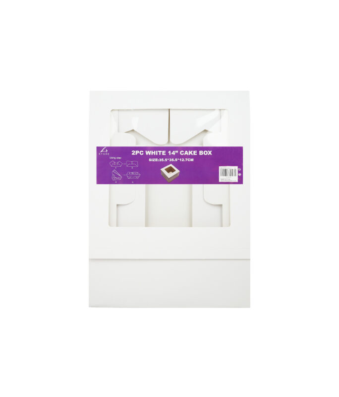 White Cake Box With Window 14in 2pk – LookSharpStore