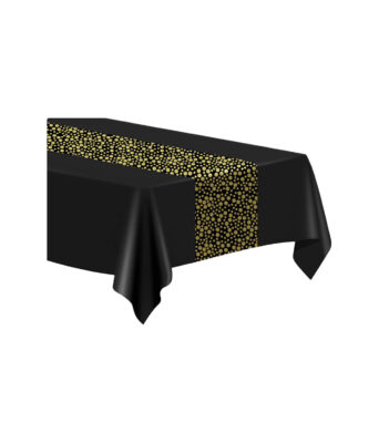 Black & Gold Tablecover 137x274cm – LookSharpStore
