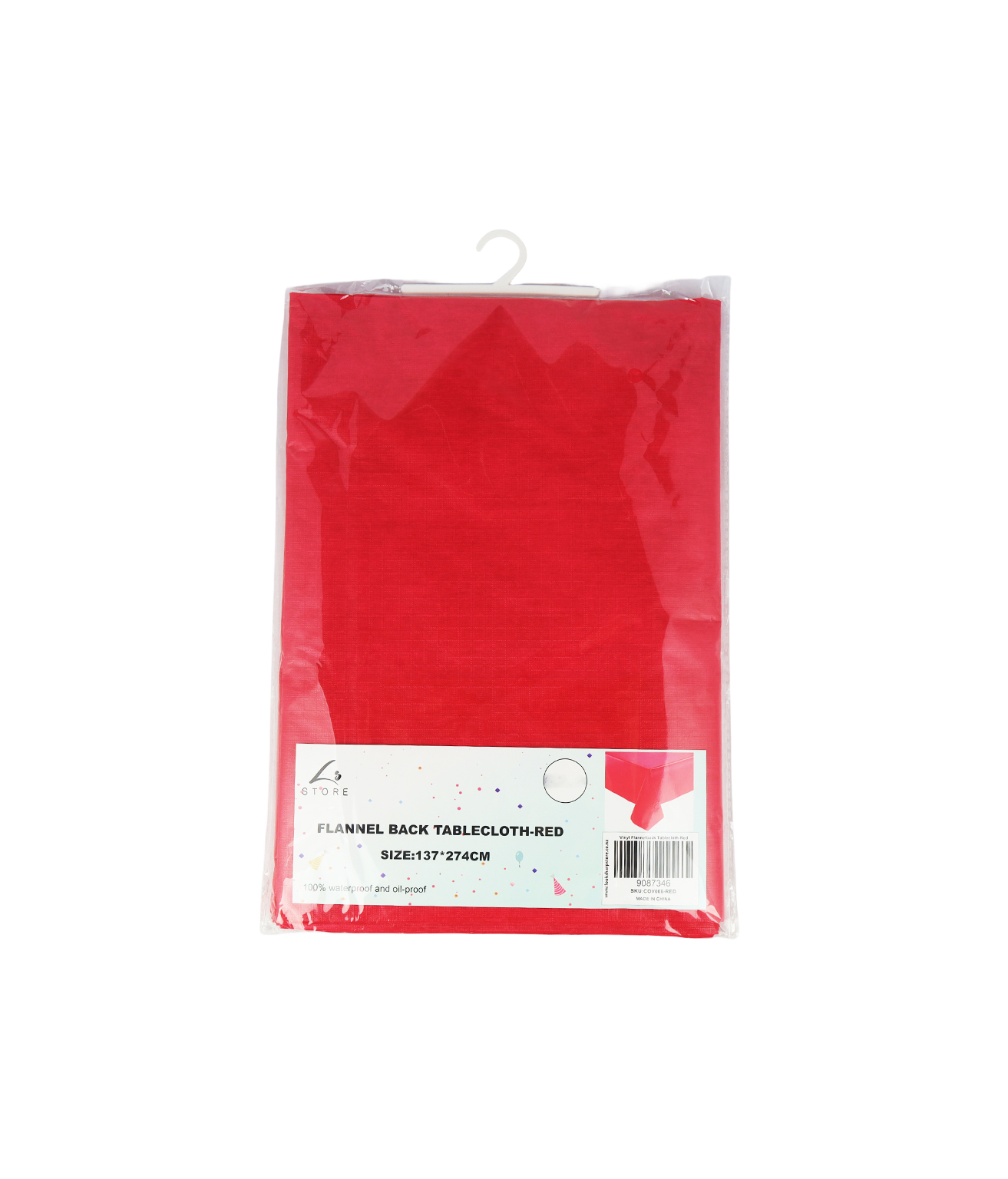 Flannel Back Table Cloth-Red 137x274cm | LookSharpStore