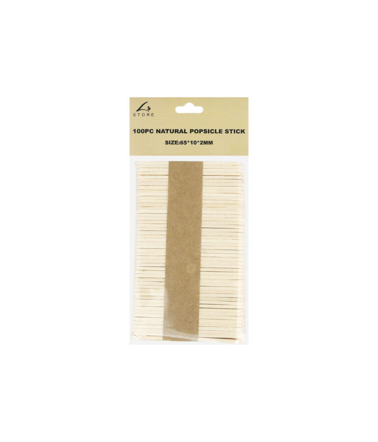 Natural Wood Popsicle Sticks 6.5cm 100pk – LookSharpStore