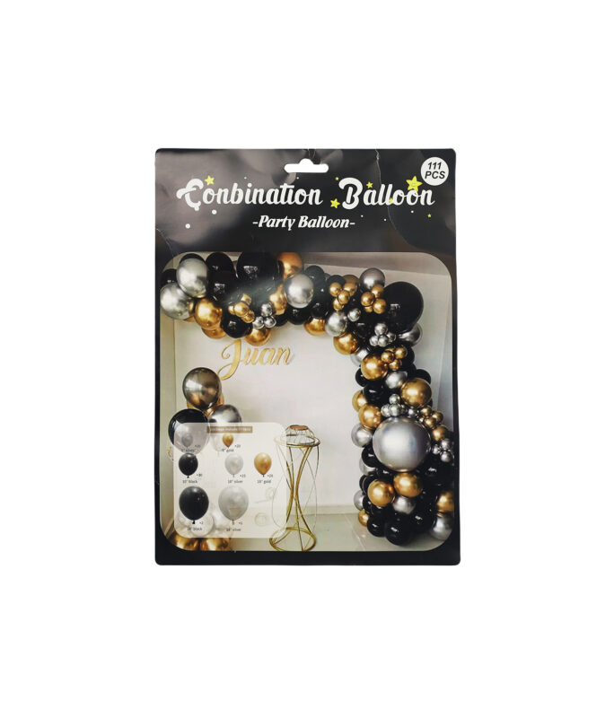 Black & Gold Balloon Garland Kit 111pc – LookSharpStore