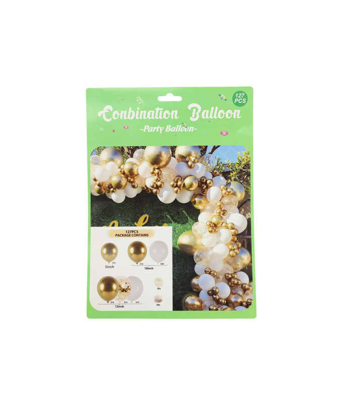 Gold & White Balloon Garland Kit 127pc – LookSharpStore