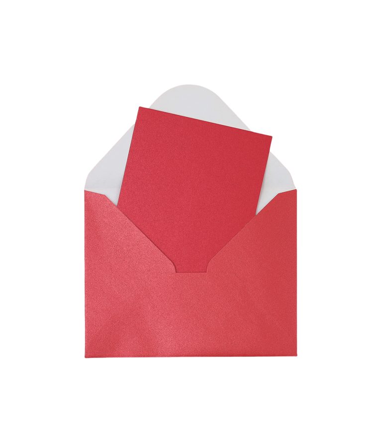 Red Small Pearlised Cards & Envelopes Set 12pc – LookSharpStore