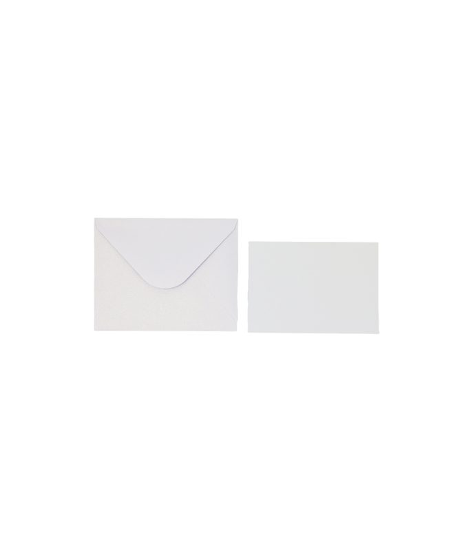 White Small Pearlised Cards & Envelopes Set 12pc – LookSharpStore