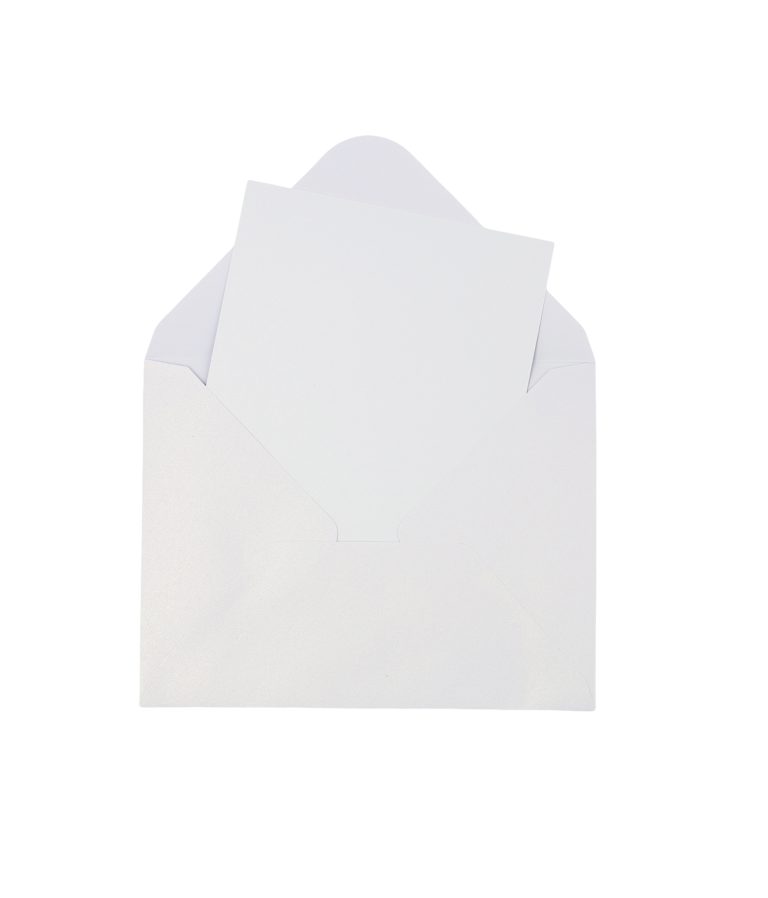 White Pearlised Cards & Envelopes Set 12pc – LookSharpStore
