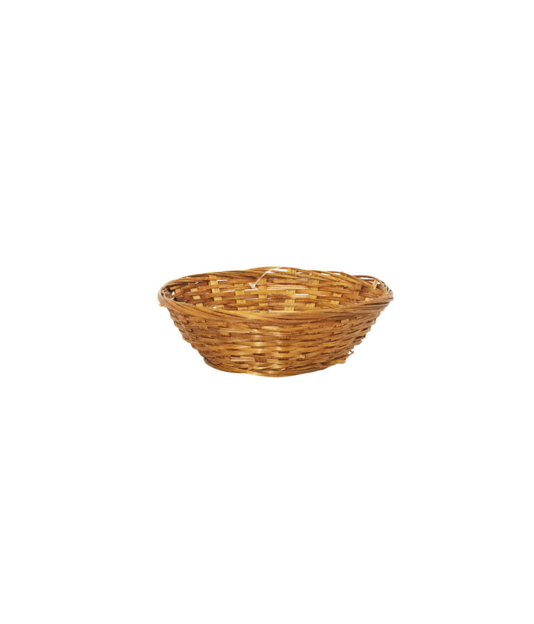 Dark Brown Round Bamboo Baskets 20cm – LookSharpStore
