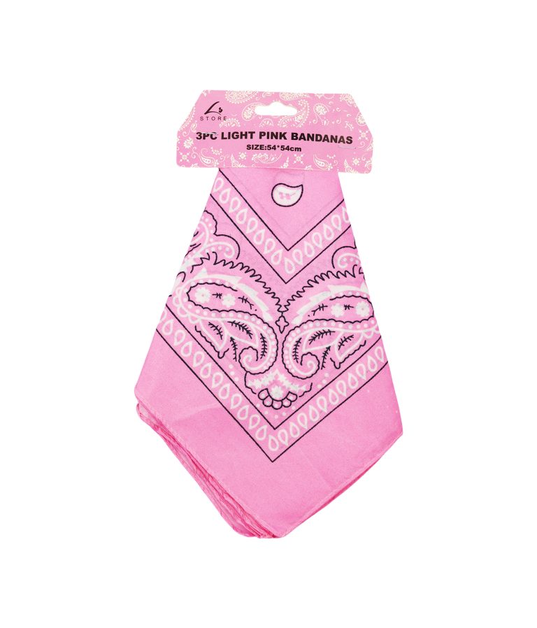 Light Pink Bandanas 54x54cm 3pc – LookSharpStore