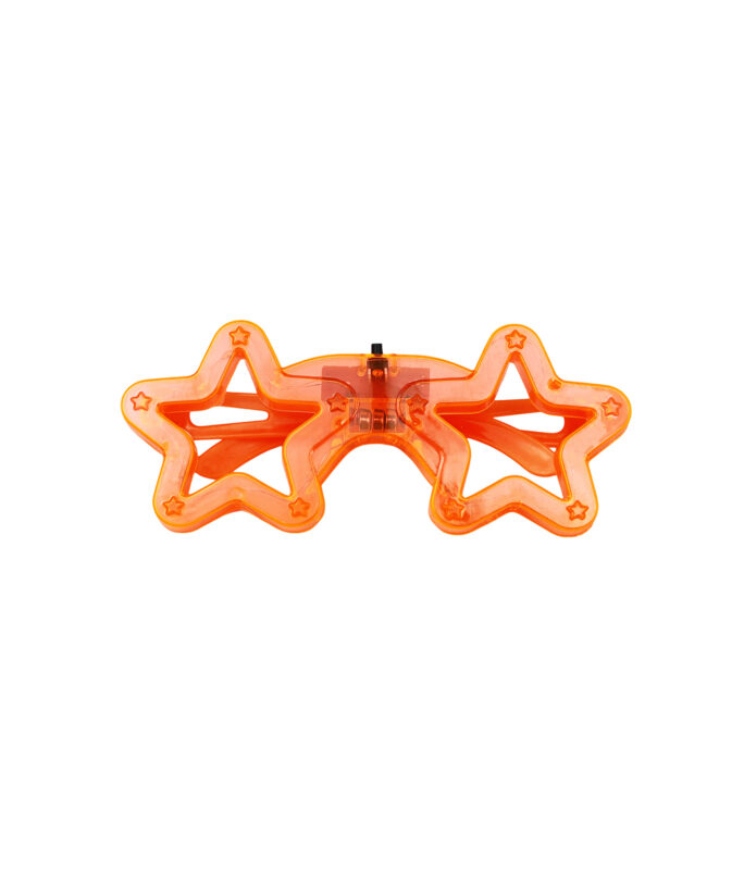 Neon Orange LED Star Glasses 14.5 x 6cm – LookSharpStore