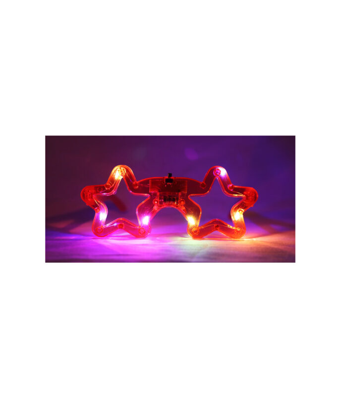 Neon Red LED Star Glasses 14.5 x 6cm – LookSharpStore