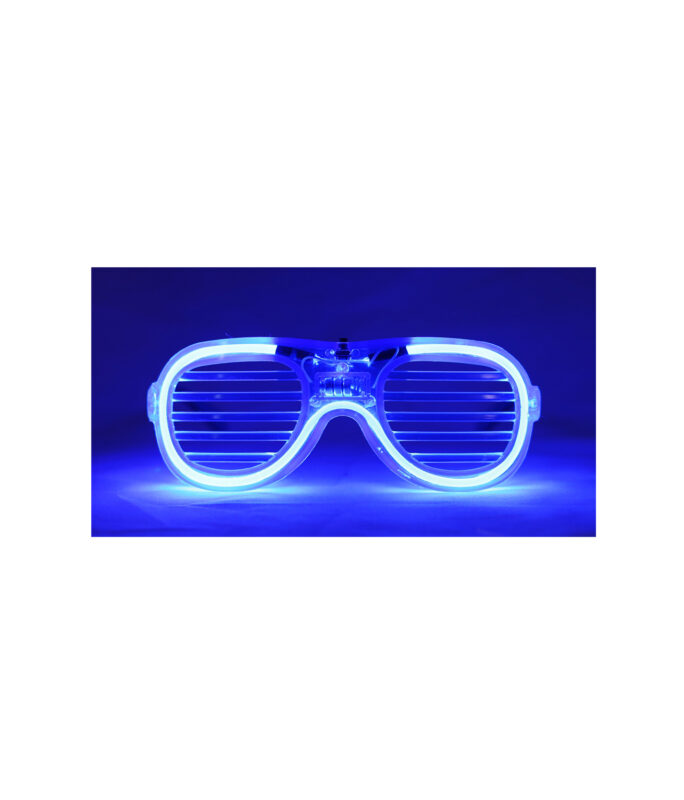 Neon Blue LED Shutter Glasses 15.5 x 6cm – LookSharpStore