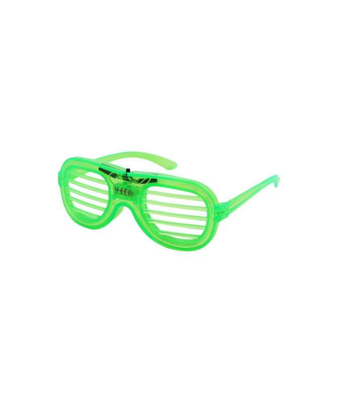 Neon Green LED Shutter Glasses 15.5 x 6cm – LookSharpStore