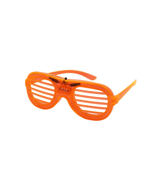 Neon Orange LED Shutter Glasses 15.5 x 6cm – LookSharpStore