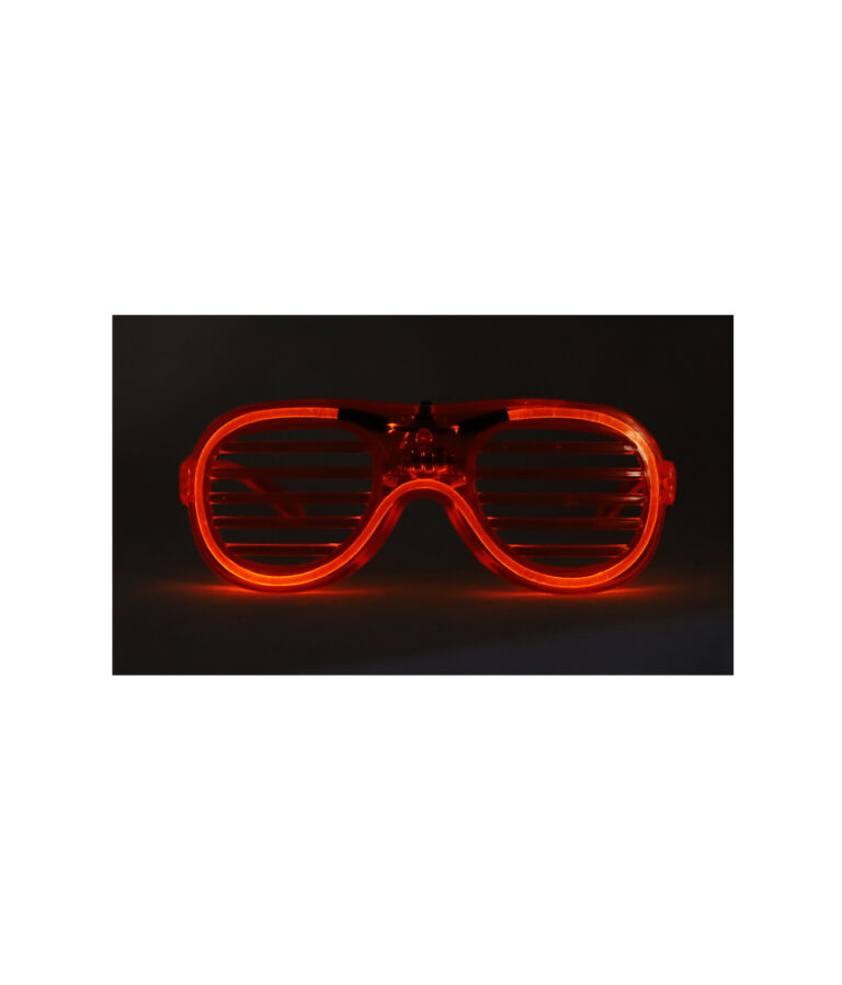 Neon Orange LED Shutter Glasses 15.5 x 6cm – LookSharpStore
