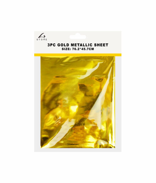 Gold Metallic Sheet 45.7 x 76.2cm 3pc – LookSharpStore
