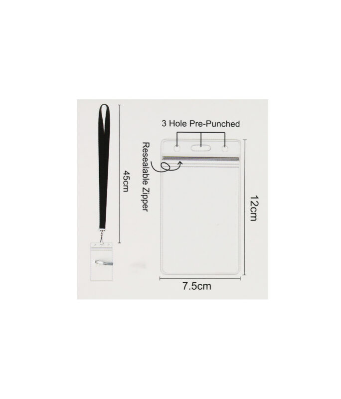 Black Neck Lanyard 6pc 6.5 x 9.5cm – LookSharpStore