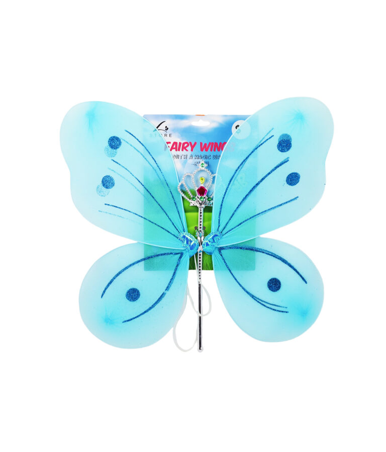 Blue Fairy Wings with Wand – LookSharpStore