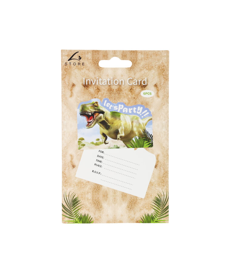 Dinosaur Invitation Card With Envelope 6pcs – LookSharpStore