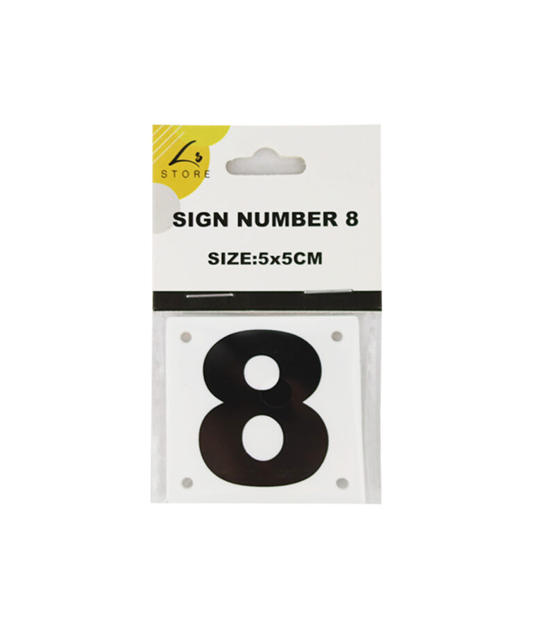 Number 8 Sign 5x5cm – LookSharpStore