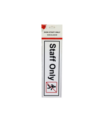 Staff Only Sign 6x20cm – LookSharpStore