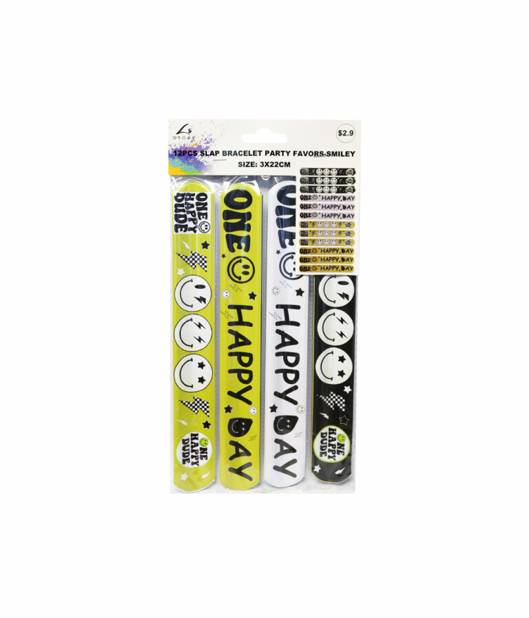 Smiley Design Slap Bracelet Set 12pc – LookSharpStore