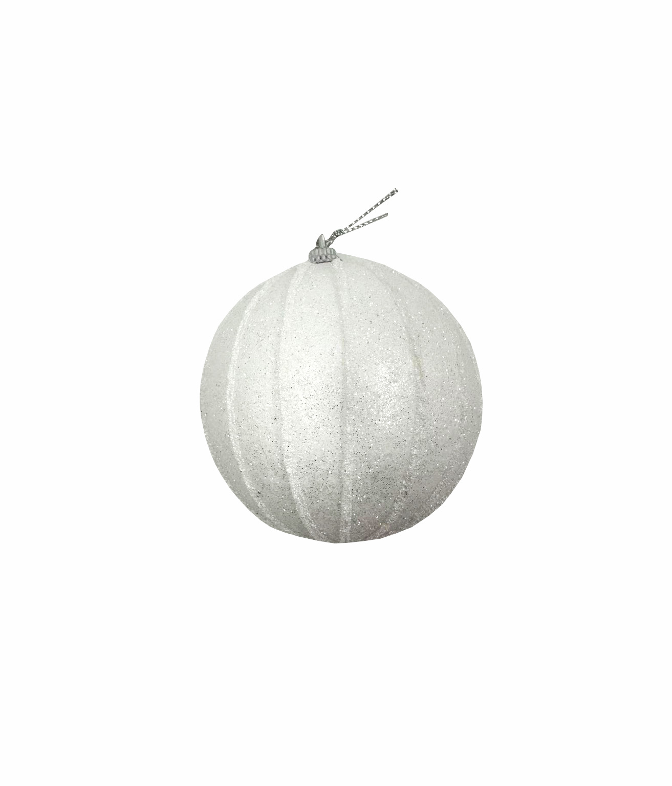 White Striped Christmas Ball 8cm – LookSharpStore