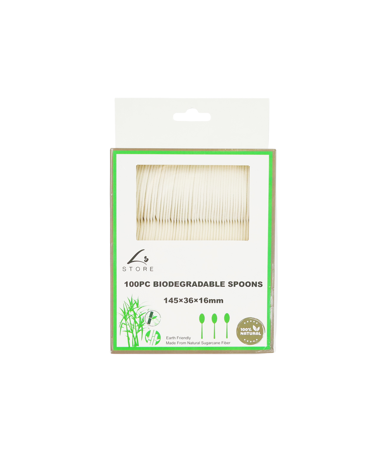 Biodegradable Spoons 14.5cm 100pcs – LookSharpStore