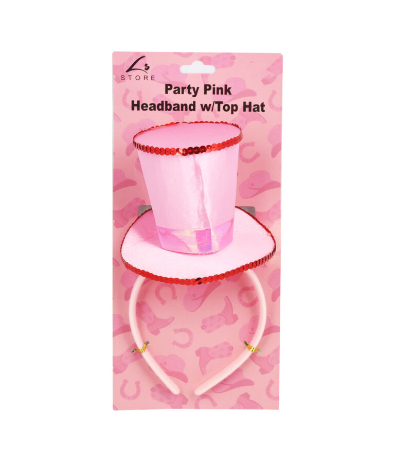 Pink Party Headband with Top Hat – LookSharpStore