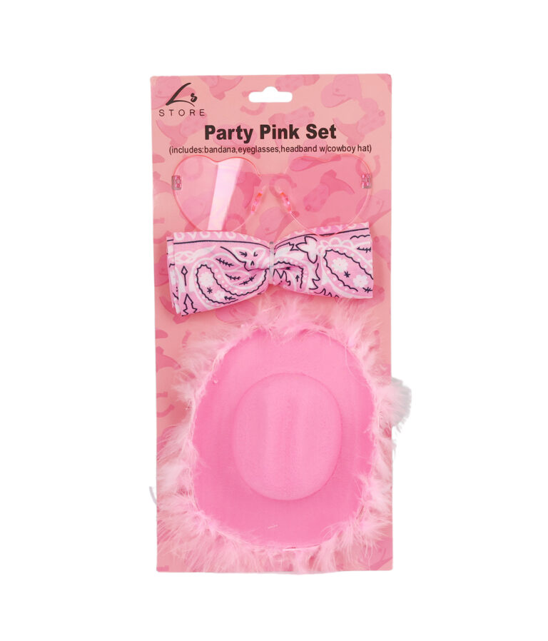 Party Pink Set, Bandana, Glasses, Headband – LookSharpStore