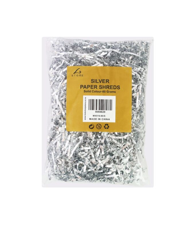 Silver Paper Shreds 80gm – LookSharpStore