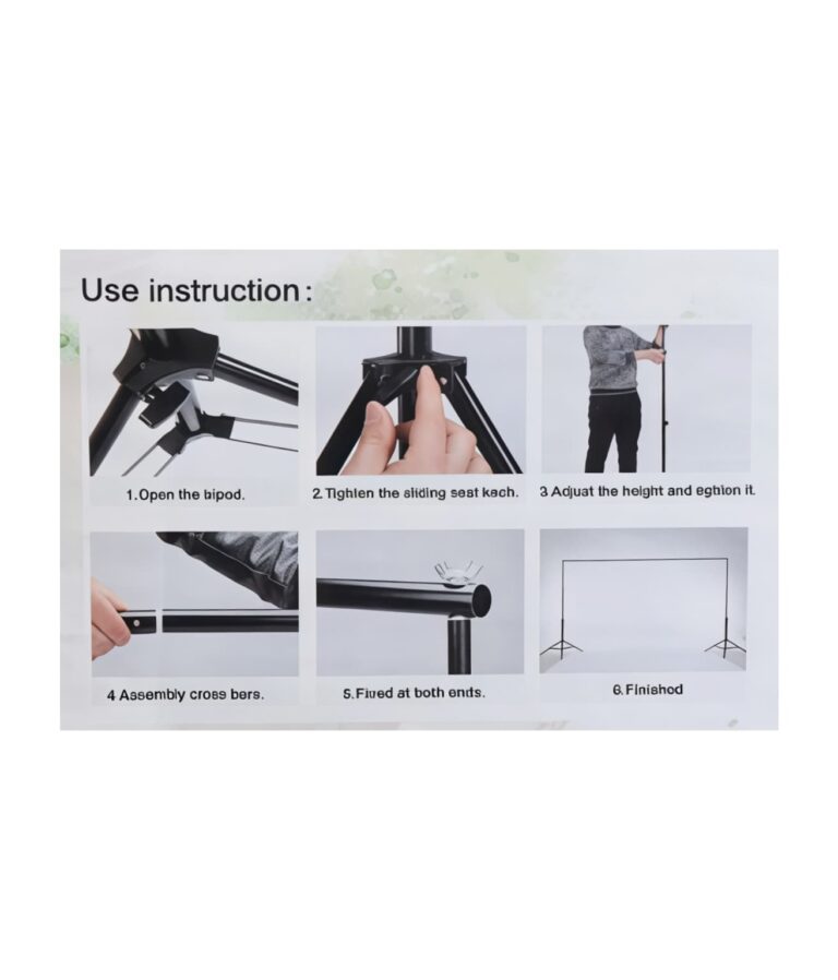 Iron Adjustable Backdrop Stand 2 x 3m – LookSharpStore