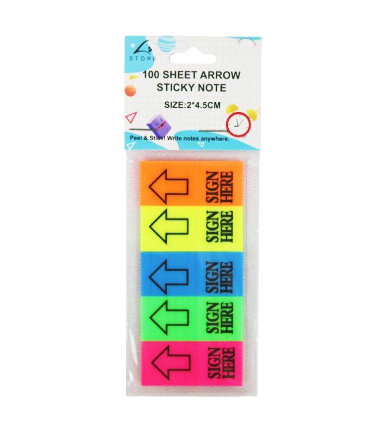 Arrow Sticky Notes 100 sheets 2 x 4.5cm – LookSharpStore