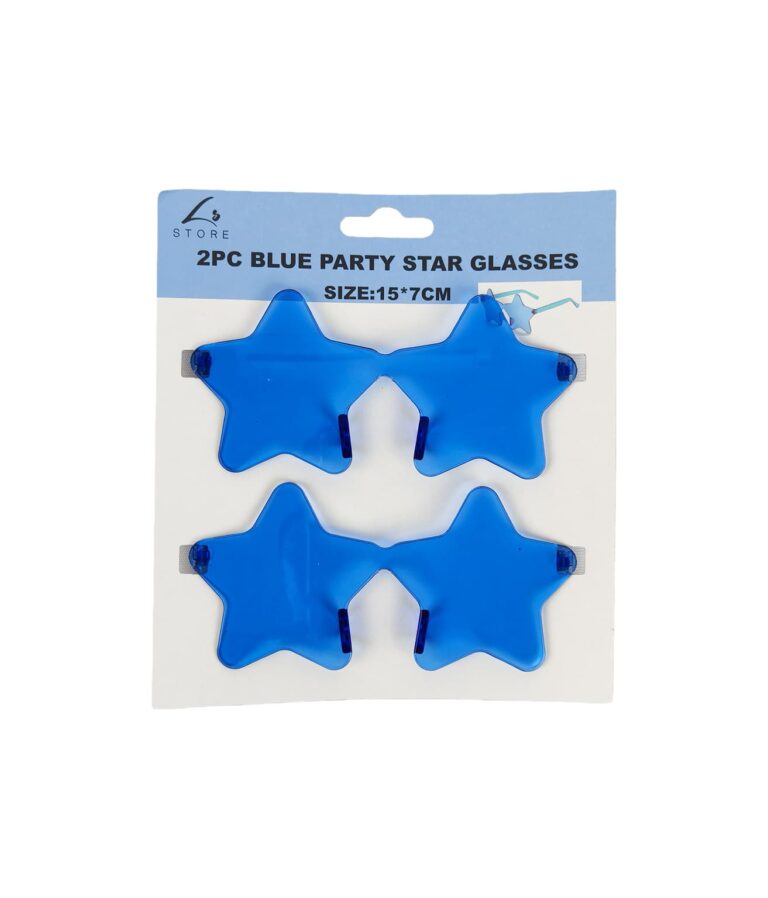 Blue Party Star Glasses 15x7cm 2pc – LookSharpStore