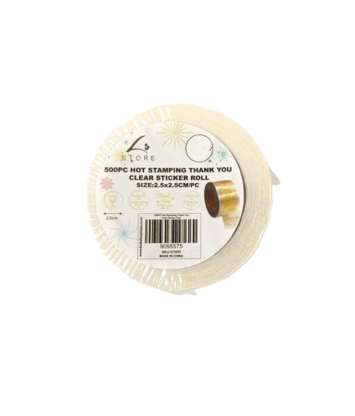 Hot Stamping Thank You Sticker Roll 2.5×2.5cm 500pc – LookSharpStore
