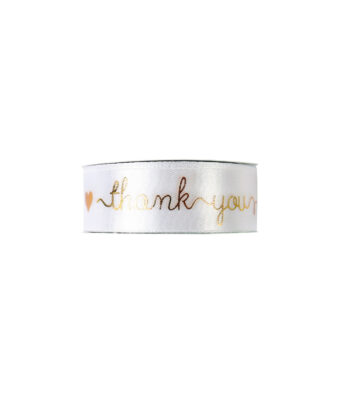 Thank You Ribbon 2.5cm x 22.8m – LookSharpStore