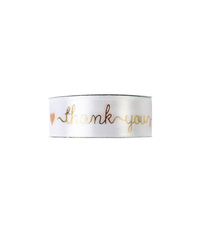Thank You Ribbon 2.5cm x 22.8m – LookSharpStore