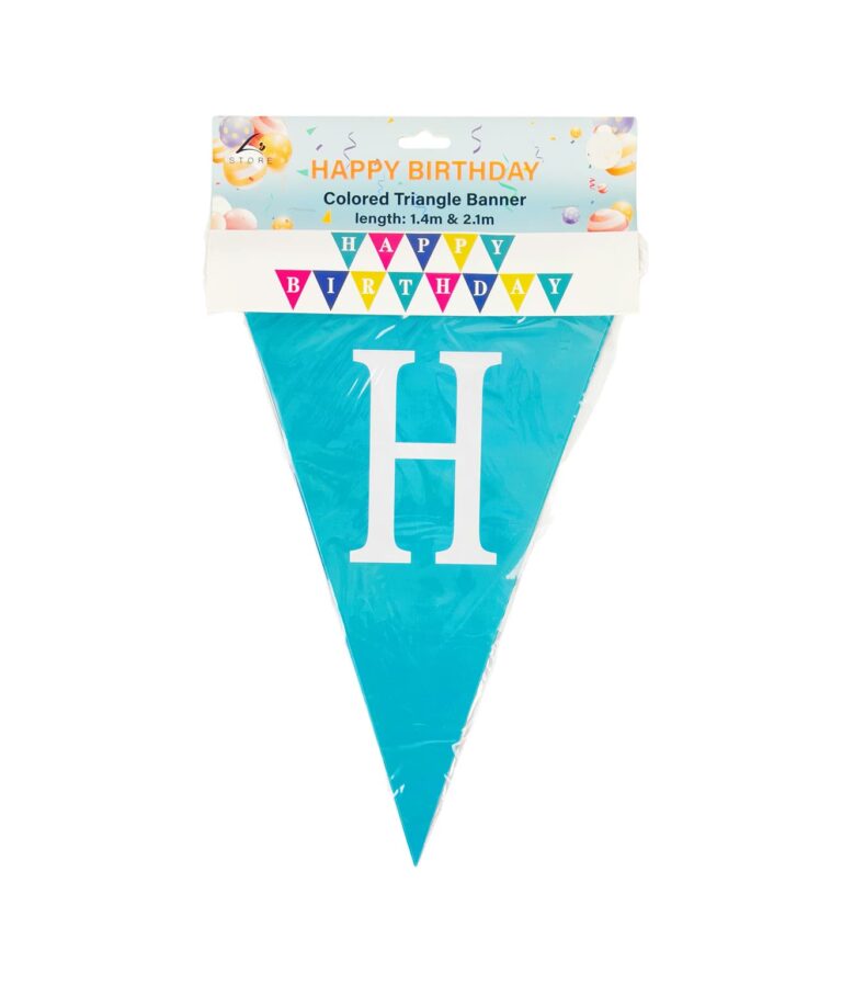 Colored Happy Birthday Triangle Banner 1.4m & 2.1m – LookSharpStore